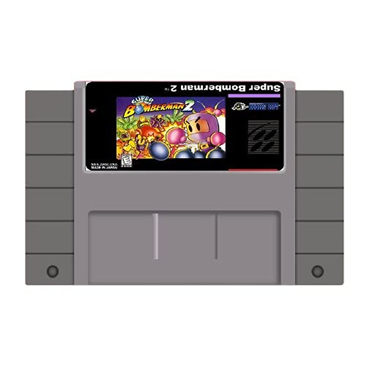 Retro Game BomberMan 2 16 Bit Big Gray Game Card For USA NTSC Game Player (Gray)
