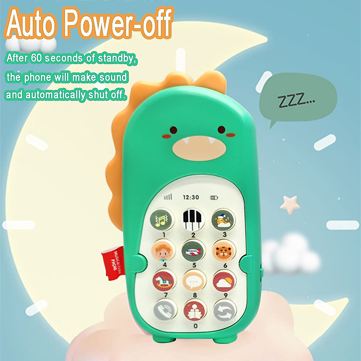 RUAN Baby Cell Phone Toys with Music ,Kids Teething Toys Play Phone Musical Educational Toys for 6 12 16 18 Months Baby Toddlers and Aged 1+ Kids