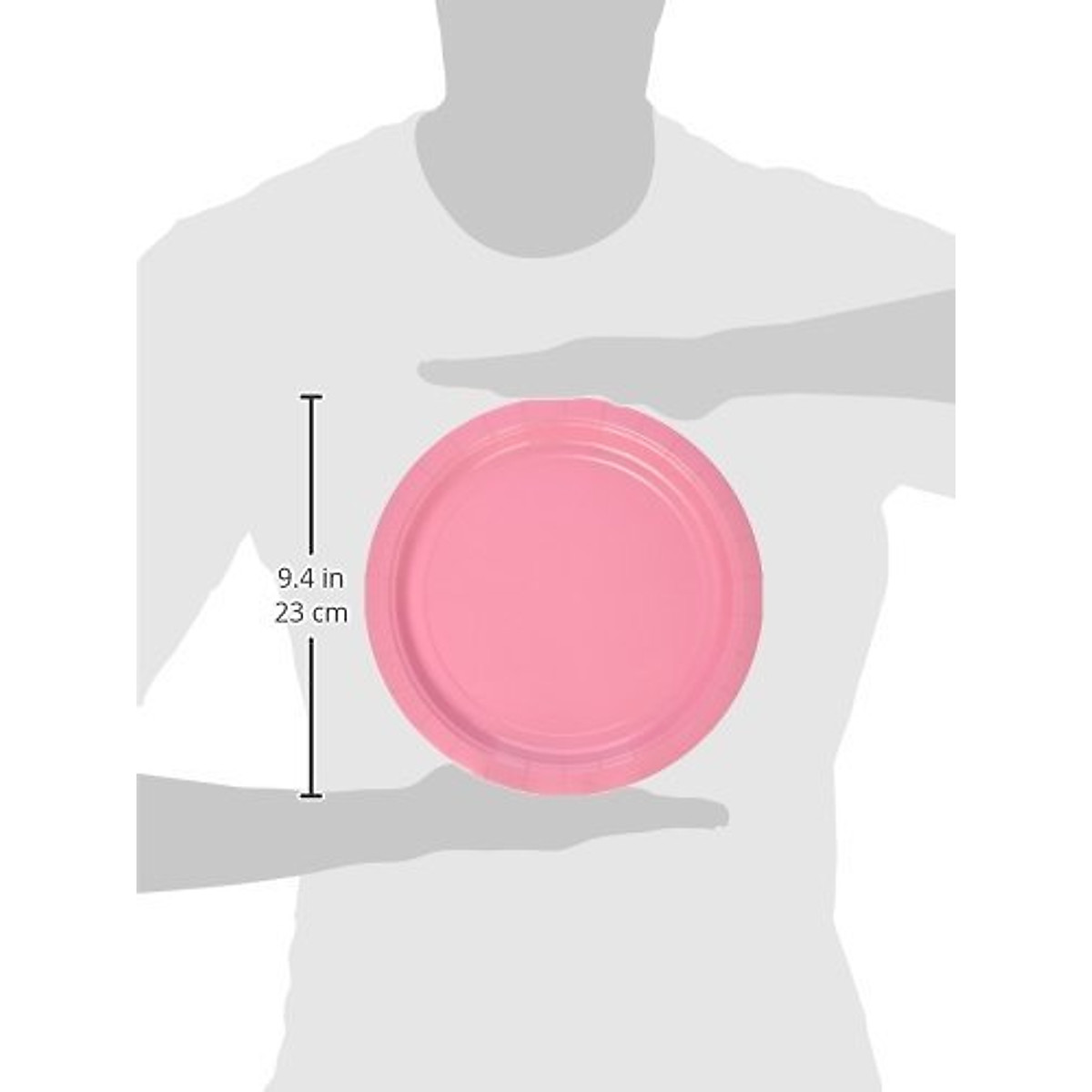 Amscan Big Party Pack 100 Count Paper Dessert Plates, 7-Inch, Bright Pink