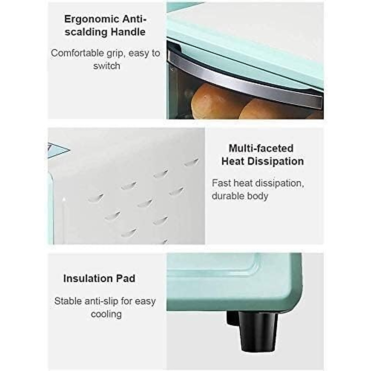 Convection Toaster Oven, Mini Oven with Grill Rotisserie Electric Oven and Hob Packages Hob Cookers Timing Wide-Area Temperature Control 11L Mini Ovens Toaster Oven Air Fryer, (Color : Pink)