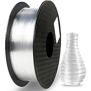 Prinko USA Raw Material PETG Filament 1.75mm, 3D Printer Filament, 1kg Filament (2.2lbs), Dimensional Accuracy 99% Probability +/- 0.03 mm, Fit Most FDM Printer (Clear)