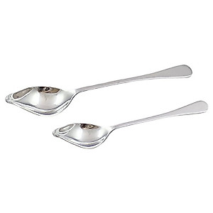 Zoie + Chloe Stainless Steel Saucier Drizzle Spoon with Tapered Spout - Set of 2
