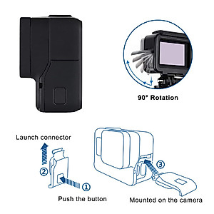 GOHIGH Replacement Side Door for GoPro Hero 7 Black,USB-C HDMI Cover Repair Part Battery Door Protective Charging Port Repair Part Action Camera Accessories