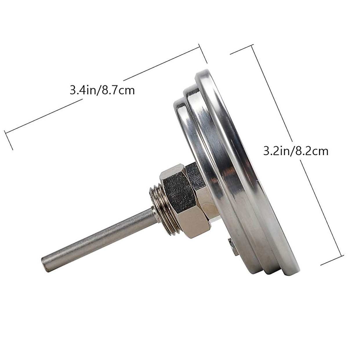 Hemoton 1pc Oven Thermometer Grill Smoker Temperature Gauge Oven Temperature Gauge Food Baking Oven Temp Gauge Home Brewing Thermometer Smoker Thermometer Indicator Metal Material Pointer