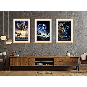 Avatar: The Way of Water Poster (2022), Avatar (2009) and the Re-Release Poster of Avatar, Set of 3 Movie Posters (11 x 17)