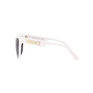 Versace Woman Sunglasses White Frame, Dark Grey Lenses, 56MM