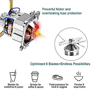 Blender Professional Countertop Blender, 2200W High Speed Commercial Blender for Shakes and Smoothies with 70Oz BPA Free Container, Smoothie Maker for Crushing Ice, Frozen Dessert, and Nuts etc.