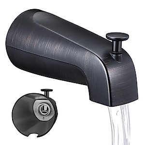 Dreyoo Universal Bathroom Tub Spout Compatible with Westbrass E531D-1F-62, Fits 4 Inch Reach Wall Front Mount Tub Spout with Shower Diverter 1/2'' IPS Inside Thread Bathtub Faucet (Oil Rubbed Bronze)