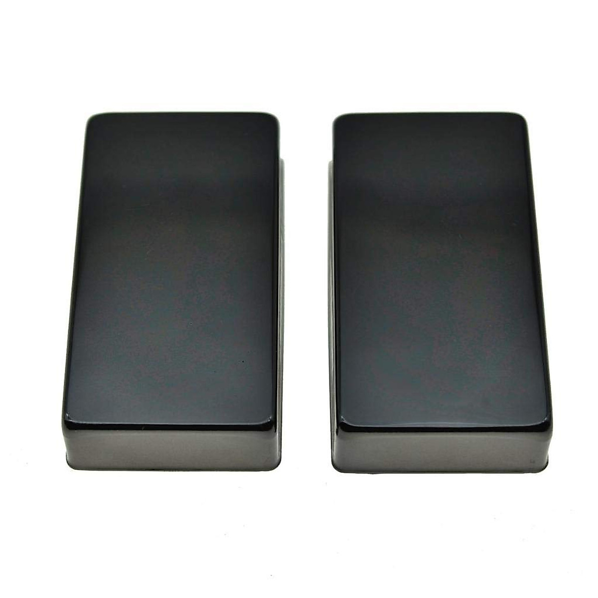 KAISH Set of 2 Sealed Humbucker Guitar Pickup Covers Brass Humbucker Pickup Cover No Holes Black