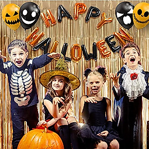 2 Pack 3.3 ft x 9.8 ft Foil Curtains Metallic Fringe Curtains Shimmer Curtain Photo Backdrop for Halloween Christmas Birthday Party Wedding Deco (Pale Gold)