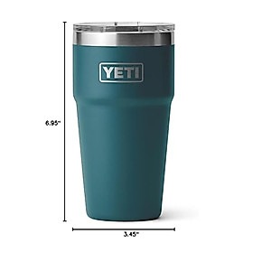 YETI Rambler 20 oz Stackable Tumbler, Stainless Steel, Vacuum Insulated with MagSlider Lid, Agave Teal
