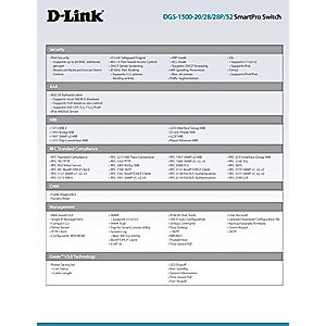 D-Link Systems, Inc. SmartPro Layer 3 Switch (DGS-1500-20)
