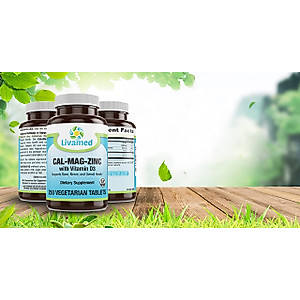 Livamed - Chelated Cal-Mag Plus Betaine HCl Veg Tabs 250 Count