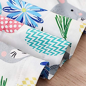 YOUNGER TREE Toddler Baby Girl Easter Outfits Ruffle Long Sleeve Top Bunny Egg Print Skirt One-Piece Girl Dress Clothes (18-24 Months, Pink/Bunny Egg)