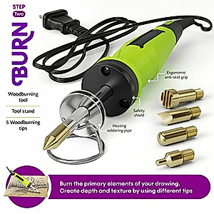 Craft Culture Beginners Wood Burning Kit for Kids and Teenage Boys & Girls Cool Gifts for Boy or Girl Craft Projects Gift Idea for Older Children Teen Woodburning DIY Hobby Kits Art Crafts Activities