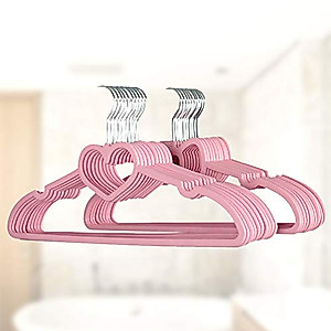VOSAREA 10PCS Plastic Cloth Hangers Heart Hanger for Suit Shirt Coat Everyday Use