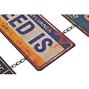 NIKKY HOME All You Need is Love Metal Antique Wall Art Hanging Sign Plaque 70s Room Decor 12.01 x 0.2 x 23.82 Inches