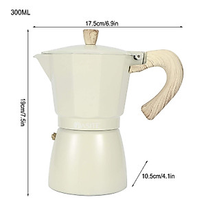 Faint Yellow Coffee Pot Ergonomic Coffee Maker without Hurting Hands for Office for Home(Seiko No. 6 pot 300ML light yellow)