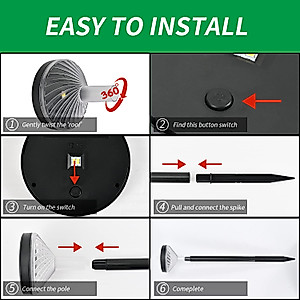 Buloti Solar Pathway Lights, 6 Pack 3 Lighting Modes Solar Outdoor Lights Pathway, Bright Solar Garden Lights Outdoor Waterproof Warm White Solar Path Lights for Walkway, Yard Landscape Lighting