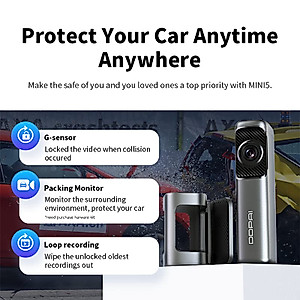 DDPAI Dash Cam 4k, 2160P Dash Camera for Cars Built in 5G WiFi GPS, Car Camera with 64G EMMC, Sony IMX415, Night Vision, WDR, G-Sensor, 24H Parking Monitor