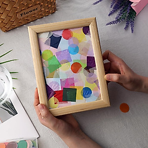 Shindel 7200 Sheets Square Tissue Paper, 1 Inch Art Rainbow Confetti Paper Bulk 40 Multicolor Tissue Mosaic Squares for Kids Collage Crafts DIY Projects