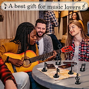 Youdaju 6 Pcs Musical Note Photo Balloon Holder Note Holders Table Number Photo Clips Holder Place Card Holder Music Note Decoration Name Place Card Holder for Music Theme Party Birthday Wedding