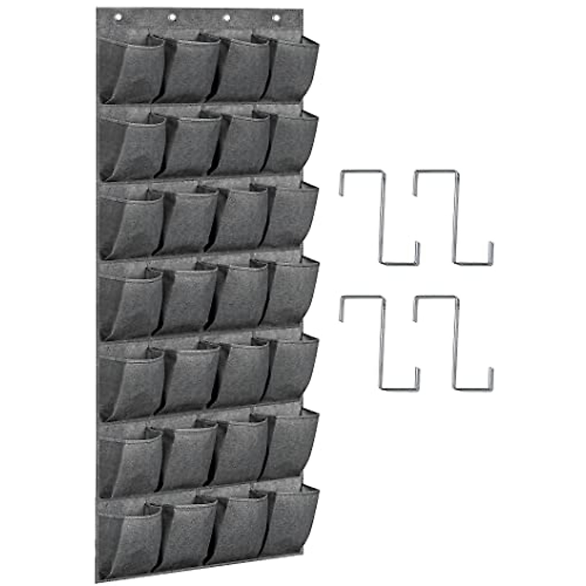 KEETDY 28 Large Pockets Over The Door Shoe Organizer and 12 Large Clear Pockets Hanging Shoe Organizer