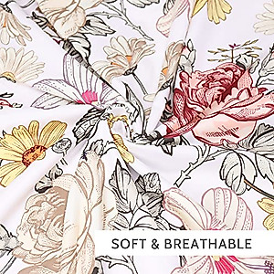 HNHUAMING Floral Nursing Pillow Cover, Breastfeeding Pillow Slipcover for Baby Girls, Soft Snug Fits On Newborn Feeding Pillow Case