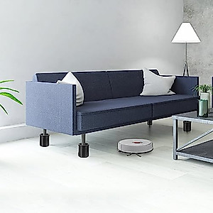 Tocawe Bed Risers 4 Inch - Heavy Duty Set of 9 Round Furniture Bed Lifts Risers Supporting 2300 lbs for Couch, Desk, and Table, Black