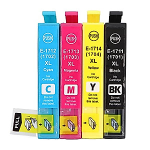 Hilitand 4PCS Printer Ink Cartridge Color Printing Large Capacity Ink Cartridge Replacement for Office Print Photos, Test Papers, Documents