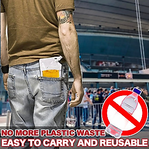 UrDee 20 Pcs Drinking Flasks, Drink Pouches for Adults Cruise Liquor Flask Kit for Travel with Funnel Concealable and Reusable Rum Runner Juice Travel Plastic Liquor Bags for Sneak Drink