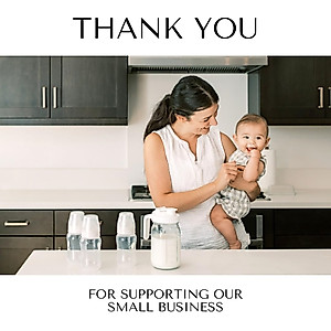 Ford & Row- Breast Milk Pitcher White 32 oz- Formula Pitcher For Breastmilk Storage Container For Fridge- Breastmilk Pitcher- Mason Jar Pour Spout Lid- Formula Mixing Pitcher- Mason Jar Pitcher