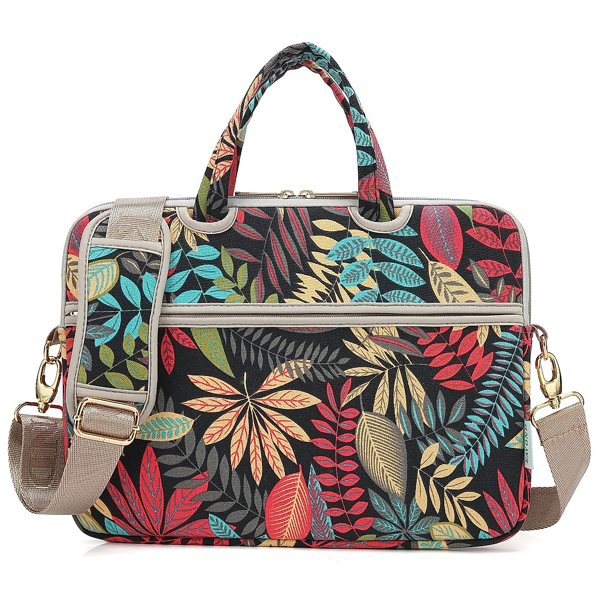 kayond Forest series Black Patten water-resistant Laptop Shoulder Messenger Bag Case Sleeve for 12 Inch 13 Inch Laptop