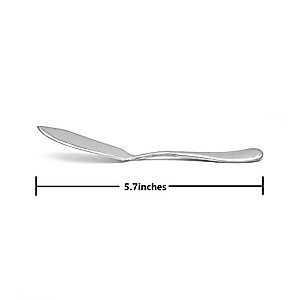 Crysto Stainless Steel Butter Knife, Set of 2, Butter Spreader, Breakfast Spreads,Cheese and Condiments