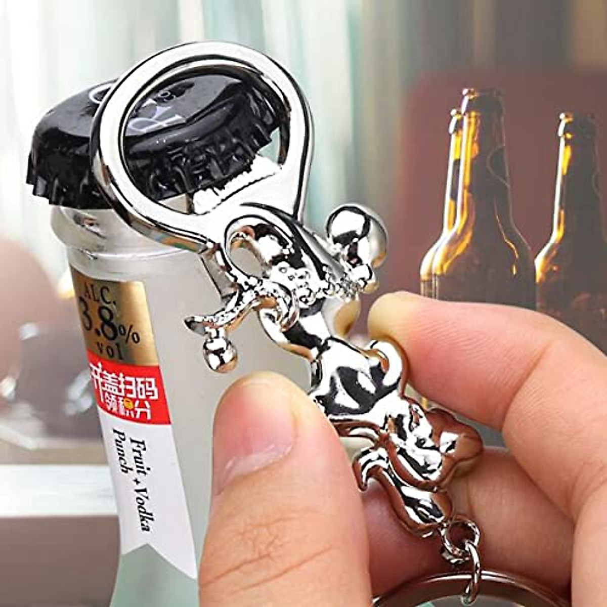 ARFUKA Bottle Opener Keychain Metal Mermaid Pendant Beer Opener Beverage Soda Beer Bartender Bottle Opener Keyring Christmas Birthday Gift for Men and Women