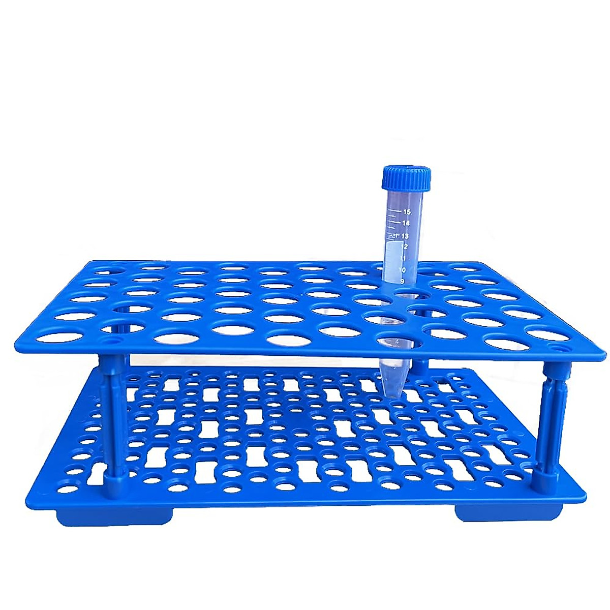 GIFTED LUGAR Detachable 15 ml Centrifuge Vial Rack, Test Tube Rack Holder Storage for Laboratory (50 Well)