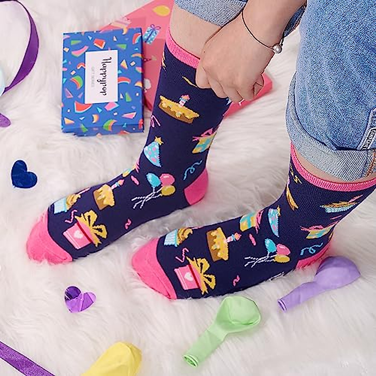 Zmart Gifts for Teenage Girls Gifts for 18 Year Old Girl 18th 18 Year Old 18 Yr Old Girl Birthday Gifts, Funny Novelty Cute Socks for Teen Girls