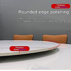 Natural Rock Slab Lazy Susan Dining Table Turntable Round Rotating Turntable 360 Degree Rotation Many Patterns Available Home Turntable (Color : B, Size : 80cm(32inch))