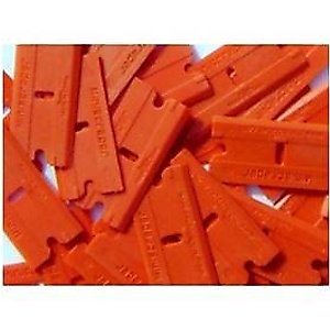 Miniscraper 25 Plastic Razor Scraper Blades Double Edge Safe Scrape for removing Labels Decals Stickers on glass and Counter top and more 25 Pack