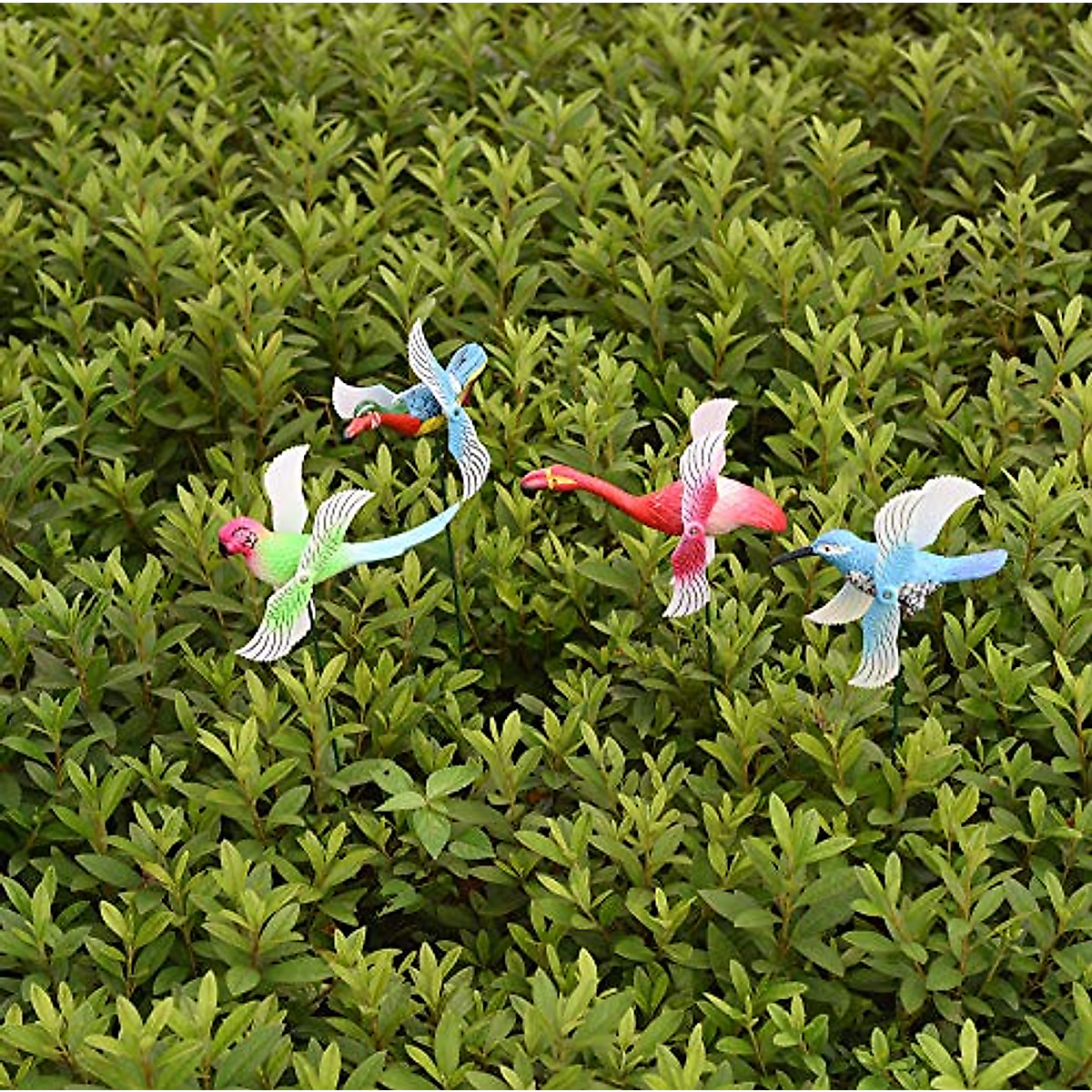 uoudio Garden Pinwheels Whirligigs Wind Spinner Windmill Toys for Kids Yard Decor Hummingbird Lawn Decorations Decorative Garden Stakes Outdoor Whirlygig Windmills Gardening Art Whimsical Baby Gifts