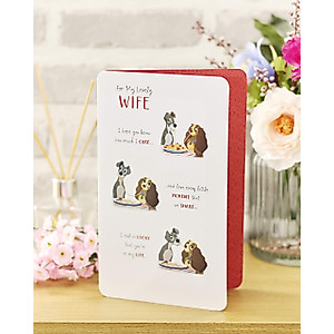 UK Greetings Wife Birthday Card - Birthday Card for Her - Disney Birthday Card for Wife - Lady and the Tramp Card for Wife