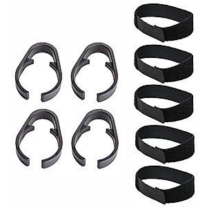 Roland V-Drums 1.5 inch Rack Cable Clips 4 Pack and Silverline Audio 5 Pack Drum Cable Wrap Bundle