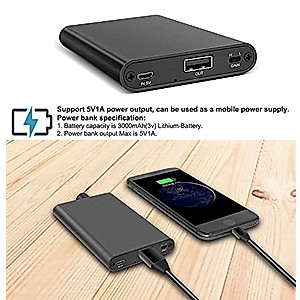 Hi-Fi Headphone Amplifier Buit-in Power Bank Portable 3.5mm Stereo Audio Out Powered by Lithium Battery Headset Support GAIN/BASS for Android phone/iPhone/iPad/MP3/MP4/Laptops and PCs, etc.