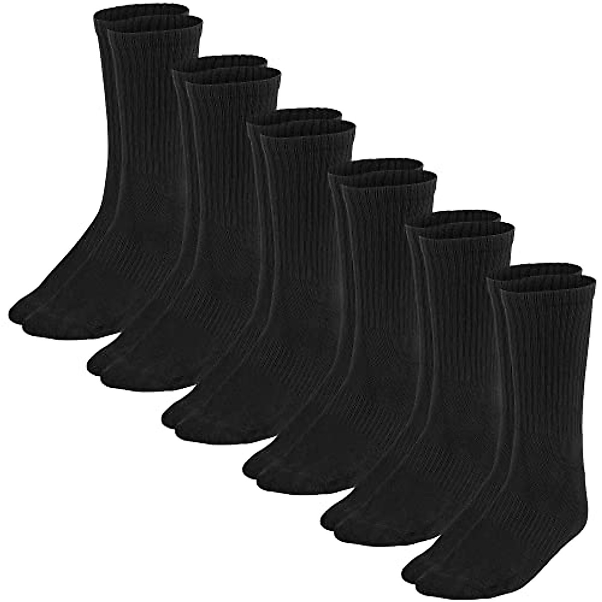 Realtree Comfort Dry Cushioned Crew Black Mens Socks Size 6-12 (Tall)