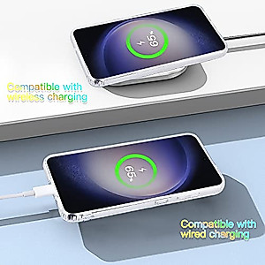 OLEBAND Case for Samsung Galaxy S23: with Screen and Camera Lens Protector,No Fading Marble Pattern, Shockproof Soft Bumper Women Phone Cover 2023 6.1"(Watercolor Marble)