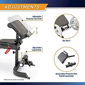 Marcy Smith Machine Cage System Home Gym Multifunction Rack, Customizable Training Station SM-4033, Red