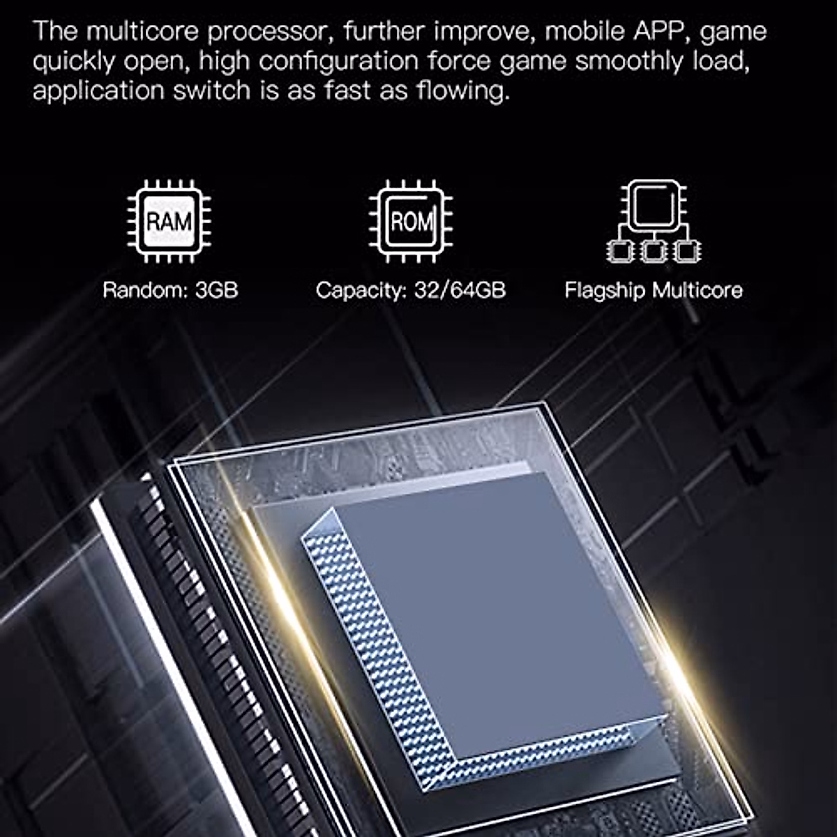 PUSOKEI Cell Phone for Android 10.0, 4GB RAM 32GB ROM 4G LTE Smartphone, 5G WiFi Mobile Phone, 3.0 inch Display, Dual SIM Dual Standby Support, 2000mAh Battery (Fantasy Night Black)