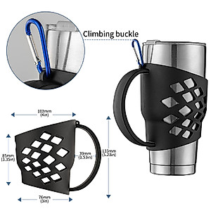 SHTCSZBA Silicone Sleeve Holder for 30 oz Tumblers, Silicone Tumbler Sleeve Holder for Yeti Rambler/RTIC Tumbler/Corkcicle Tumbler Grip Holder (30oz Blue)
