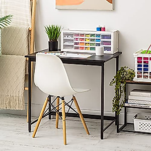 IRIS USA 32 Inch Modern Laptop and Computer Desk Office Table for Home Office, Water and Scratch Resistant Surface Gaming Desk, Easy to Assemble Black Desk