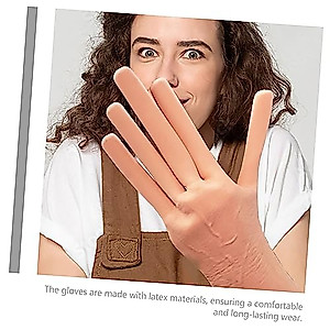 DOITOOL 1 Pair Cosplay Glove Halloween Costume Gloves hot Dog Scary Party Props Gothic Gloves Party Costume Gloves Halloween Costume Accessory Full Finger Gloves Halloween Gloves